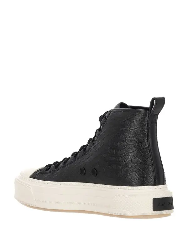 Amiri Python Embossed Ma Court Hi Sneakers
