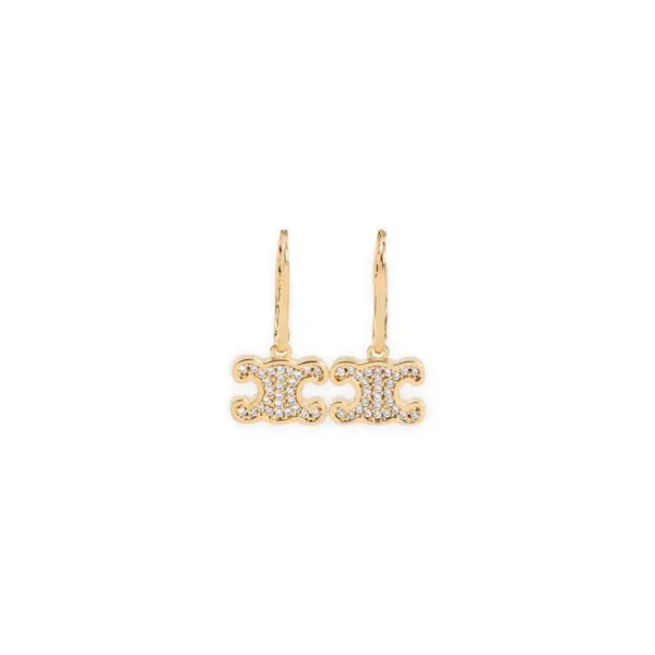 Celine Rhinestone Earrings - Silver