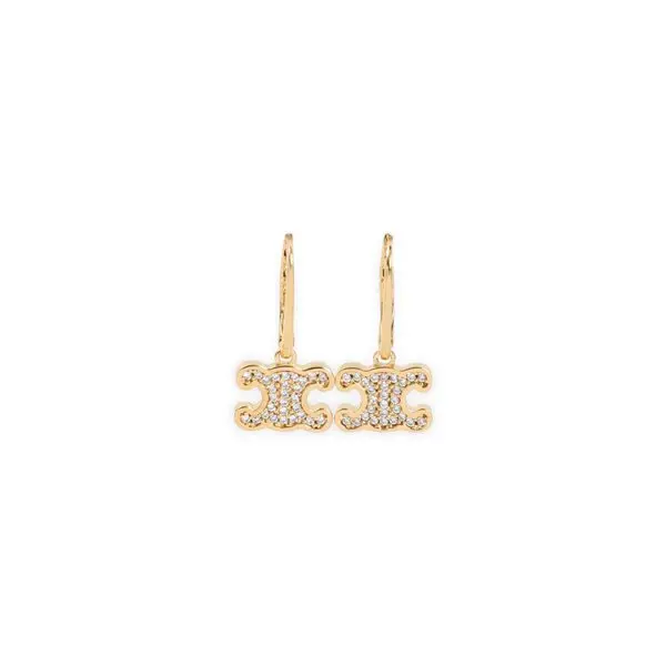 Celine Rhinestone Earrings - Silver
