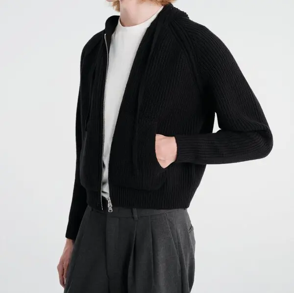 DUNST Zip-up Hooded Cardigan