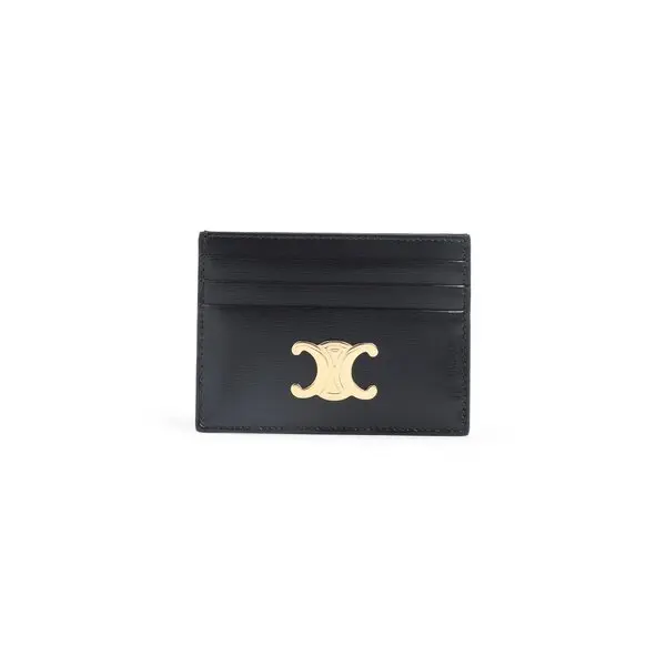 Celine Triomphe Card Holder - Black