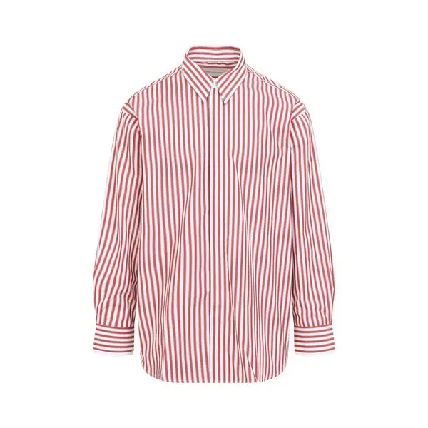 AMI Paris Large Striped Shirt - Red