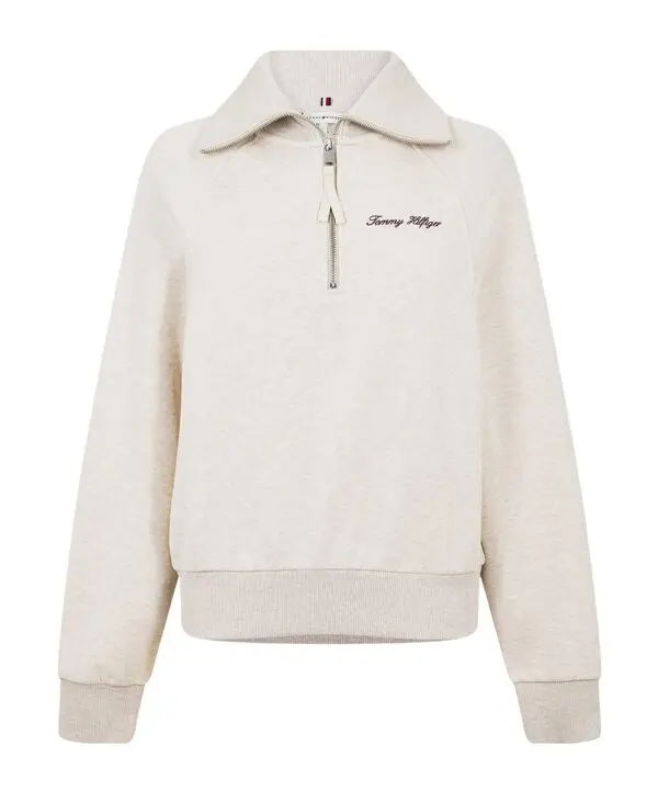 Tommy Hilfiger Halfzip Sweatshirt - White
