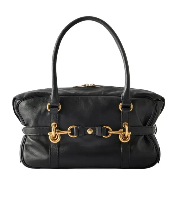 Burberry Ring-detailed Zipped Tote Bag - Black