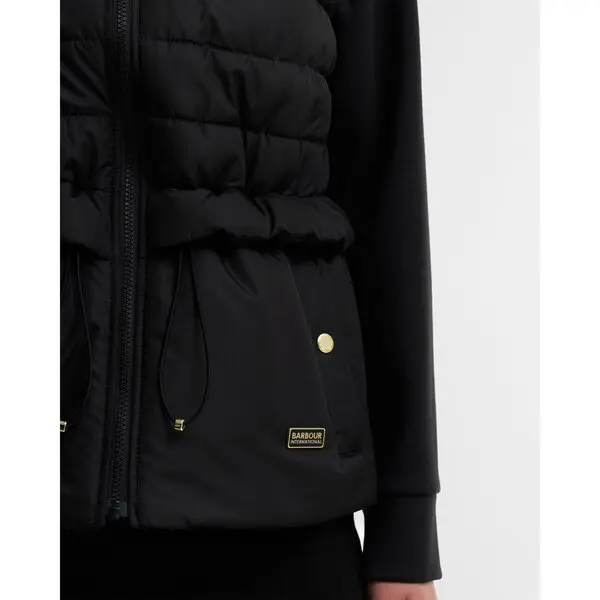 GANNI Collar Mixed Quilted Jacket