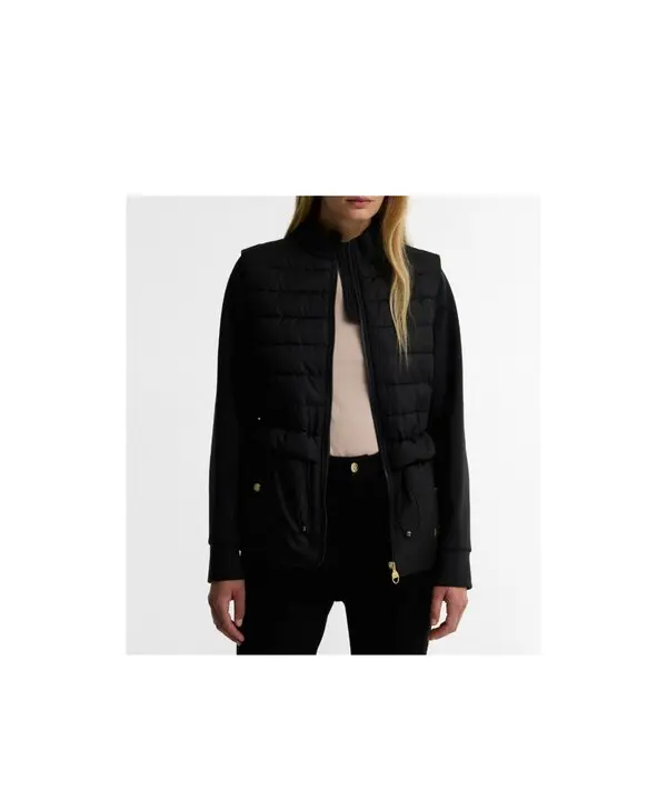 GANNI Collar Mixed Quilted Jacket