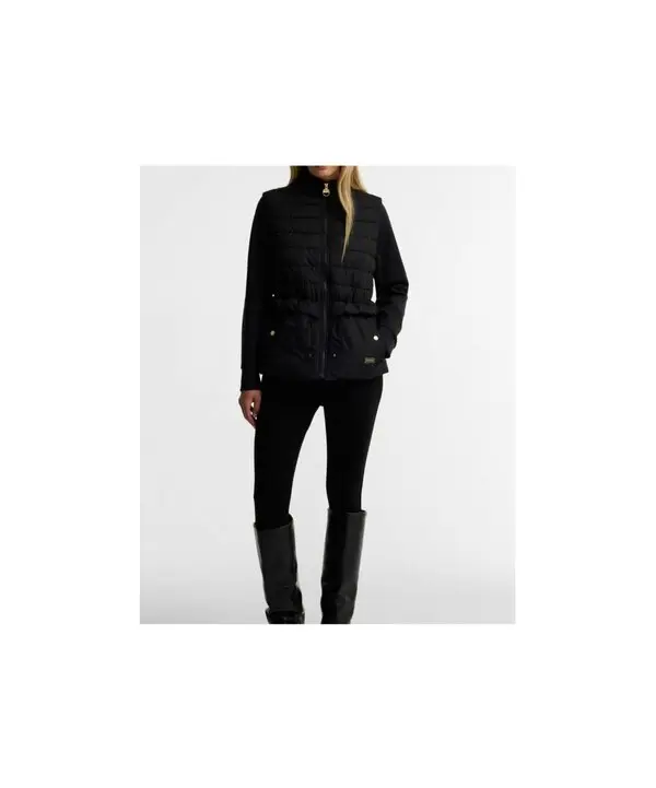 GANNI Collar Mixed Quilted Jacket