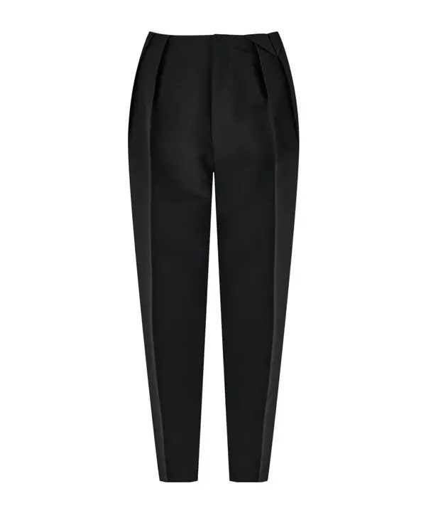 Bottega Veneta Waisted Tapered Trousers - Black
