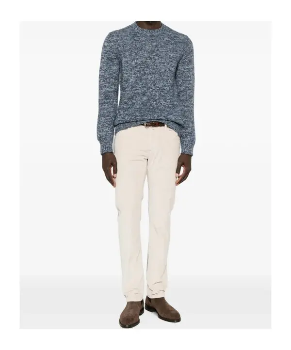 Tagliatore Salen Marl-knit Crew Neck Sweater