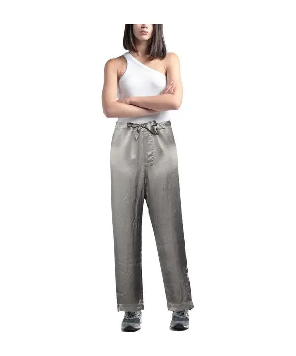 MAISON MARGIELA Solid-colored Satin Trousers