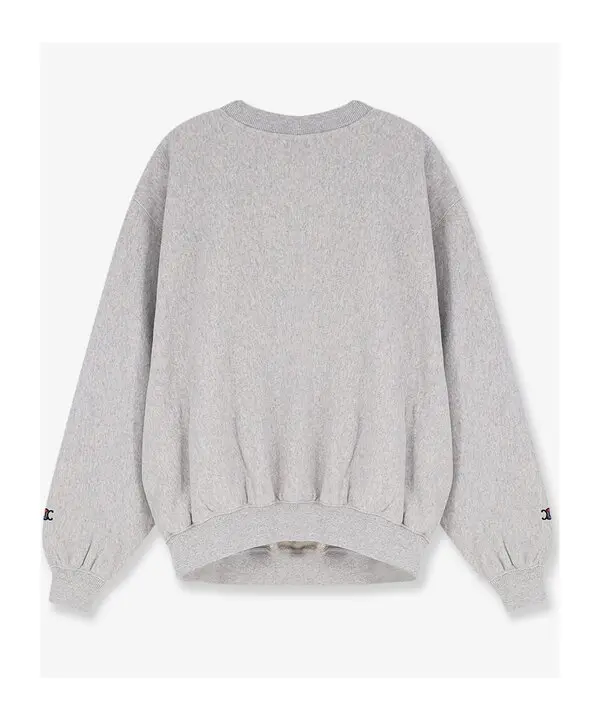 Celine Long-sleeve Sweatshirt - Grey/maroon/white
