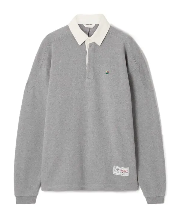 Aimé Leon Dore Crest Embroidered Ribbed Cotton Polo Shirt