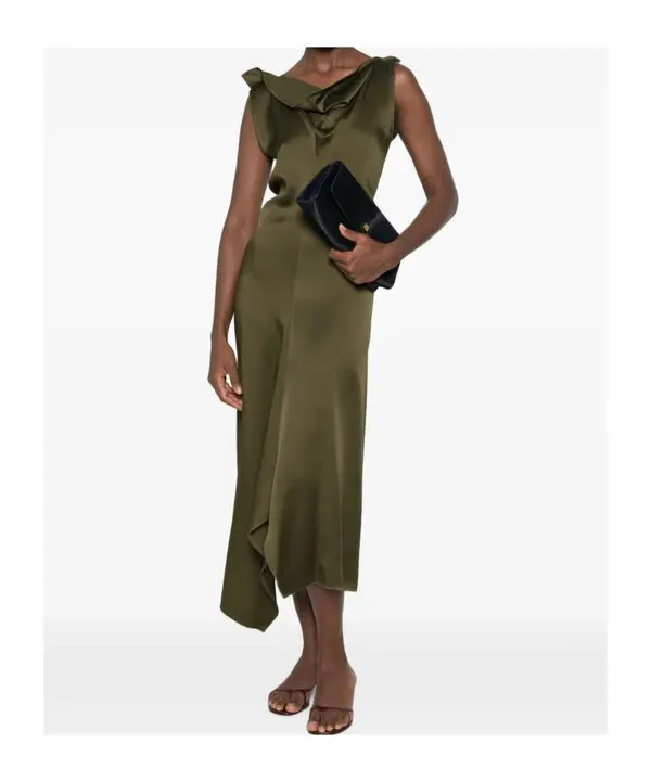 Victoria Beckham Ruffled Asymmetric Dress