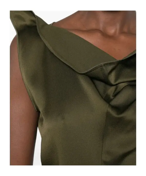 Victoria Beckham Ruffled Asymmetric Dress