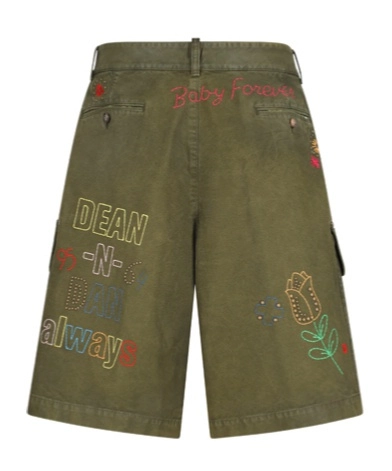 Dsquared2 Embroidered Drawstring Cargo Shorts