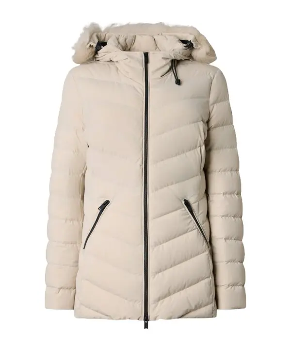 Moose Knuckles Roselawn Hooded Jacket - Alabaster