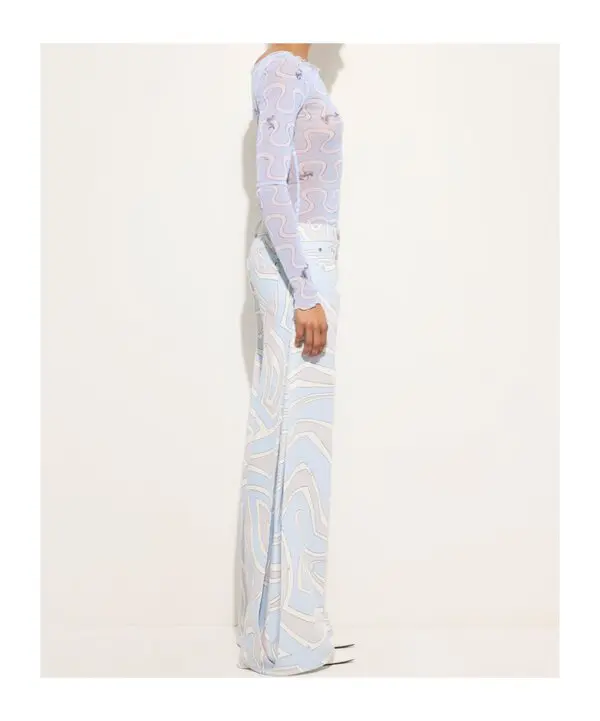 Emilio Pucci Onda Print Tulle Top