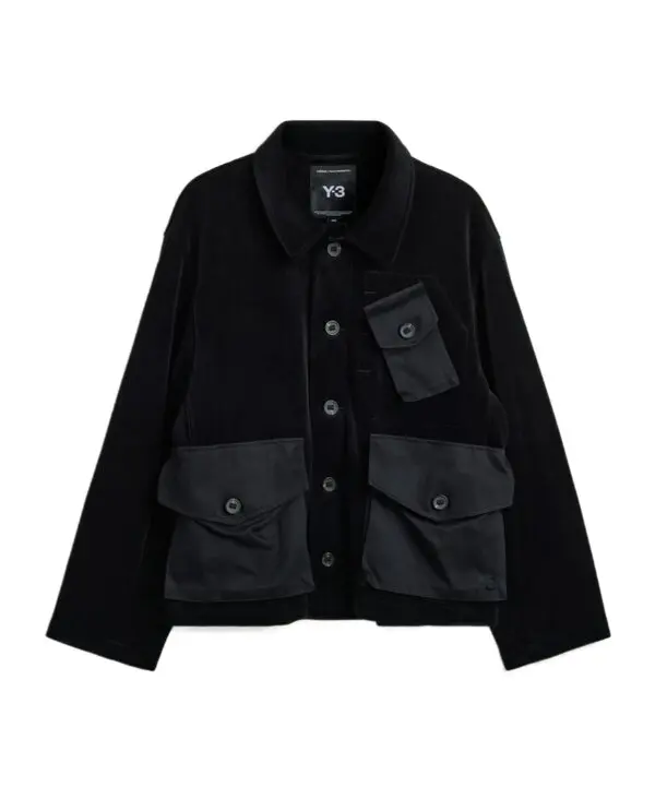 Y3 Velvet Corduroy Utility Blouson - Black