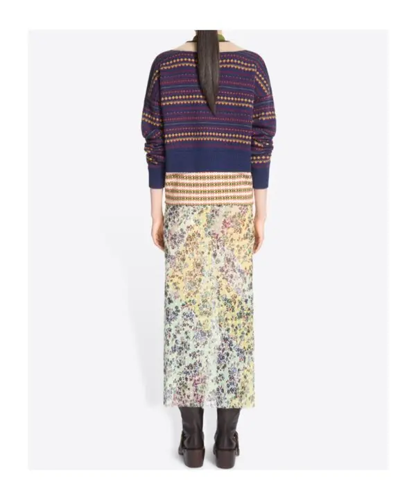 Dries Van Noten Jacquard Midi Skirt