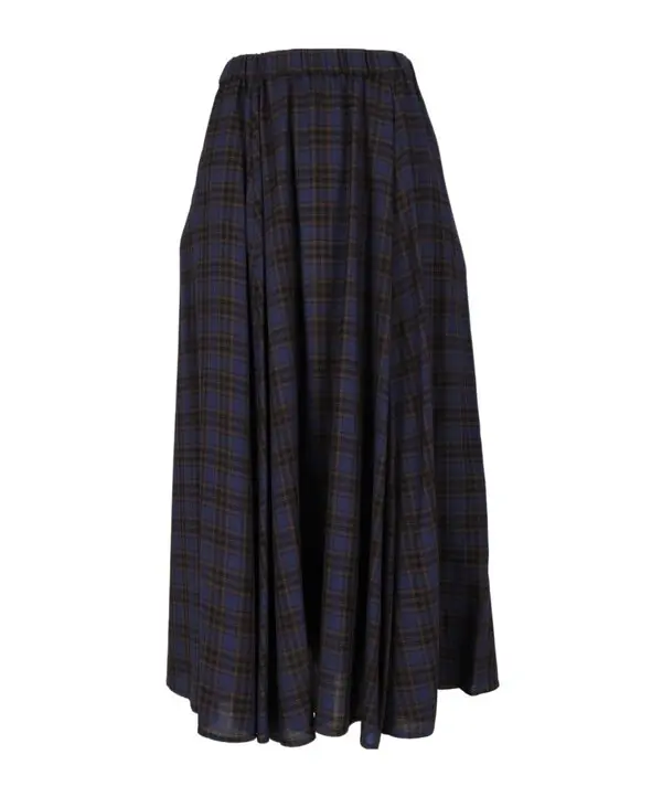 Aspesi Plaid Gatheredwaist Maxi Skirt