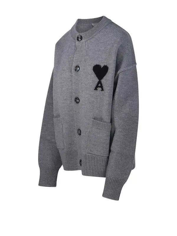 AMI Paris De Coeur Buttoned Cardigan