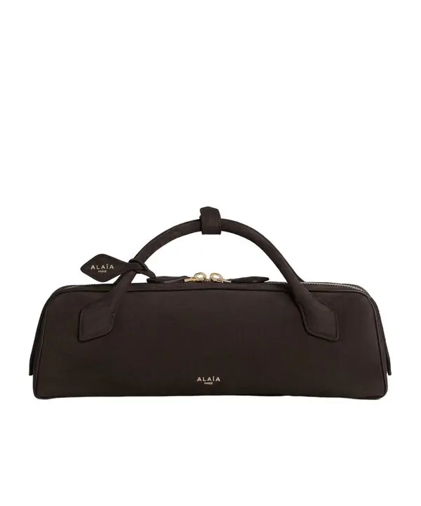 Alaïa Le Teckel Suede Top-handle Tote Bag