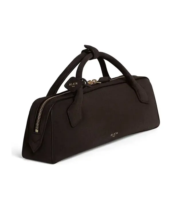 Alaïa Le Teckel Suede Top-handle Tote Bag