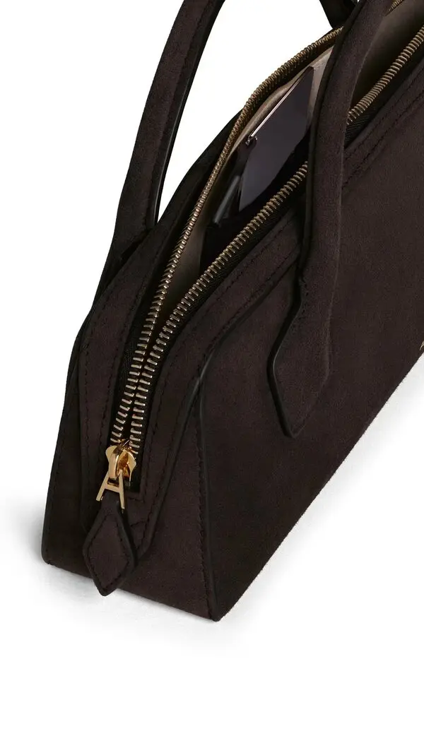Alaïa Le Teckel Suede Top-handle Tote Bag
