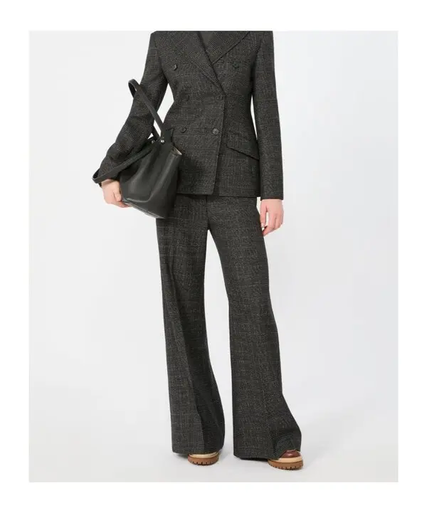 Max Mara Pacca Checked Straight-leg Pants