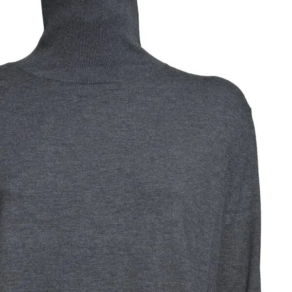 Max Mara Kiku Ribbed Turtleneck Sweater - Dark Grey