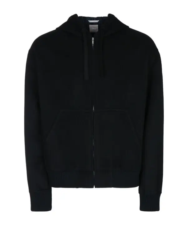 Dior Hooded Zip-up Jacket - Black