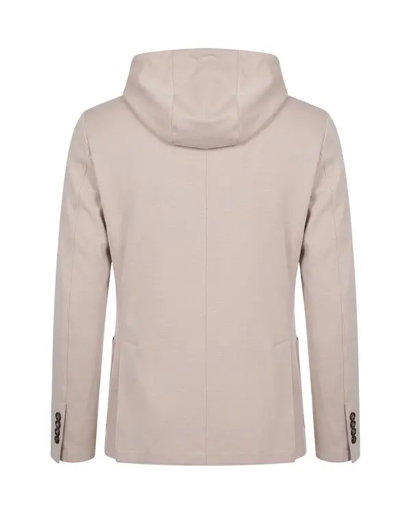 Eleventy Hooded Single-breasted Layered Jacket - No