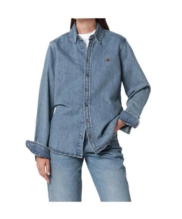 AMI Paris Long-sleeved Denim Shirt