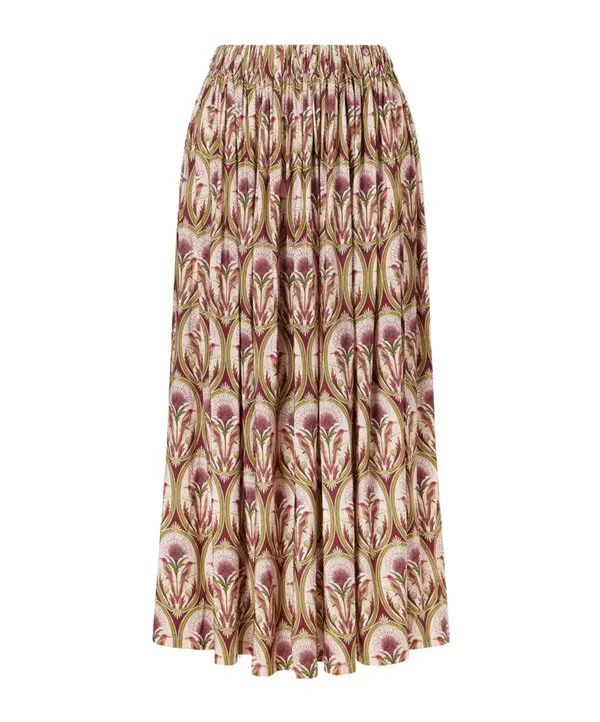 Farm Rio Garden Medal Printed Midi Skirt - No