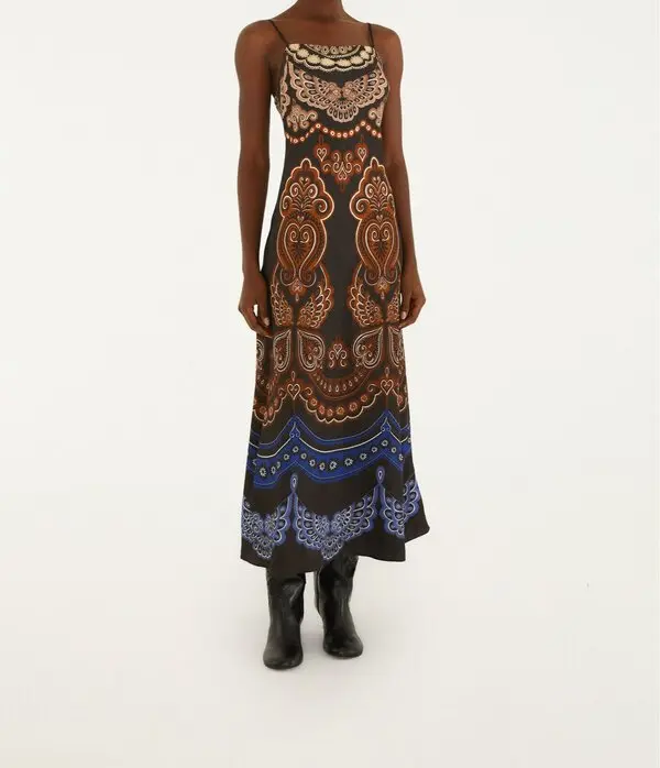 Farm Rio Sleeveless Camisole Maxi Dress