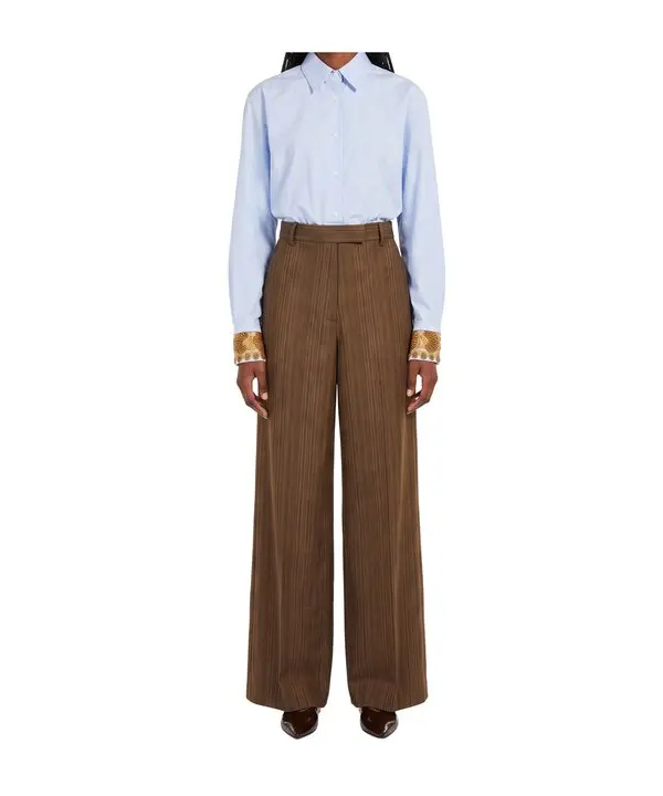 Dries Van Noten Striped Wide Leg Pants