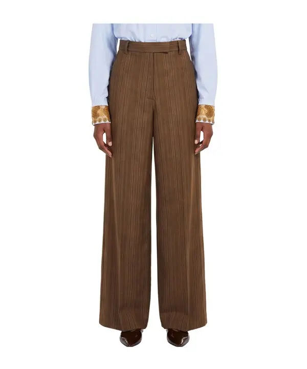Dries Van Noten Striped Wide Leg Pants