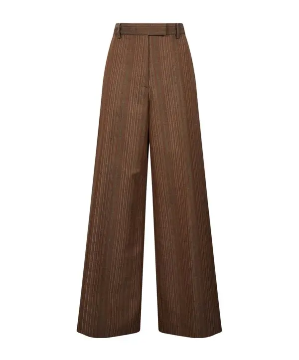 Dries Van Noten Striped Wide Leg Pants - No