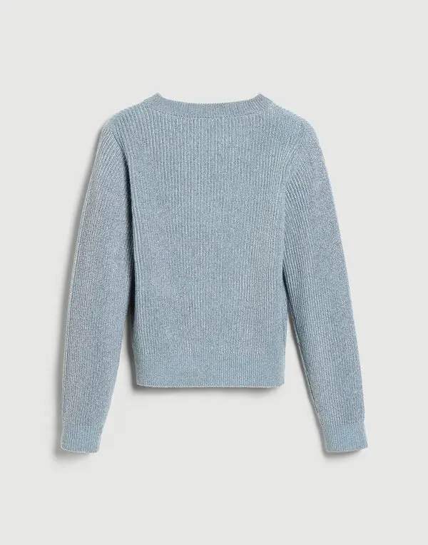 Brunello Cucinelli Sparkling Cashmere English Rib Sweater