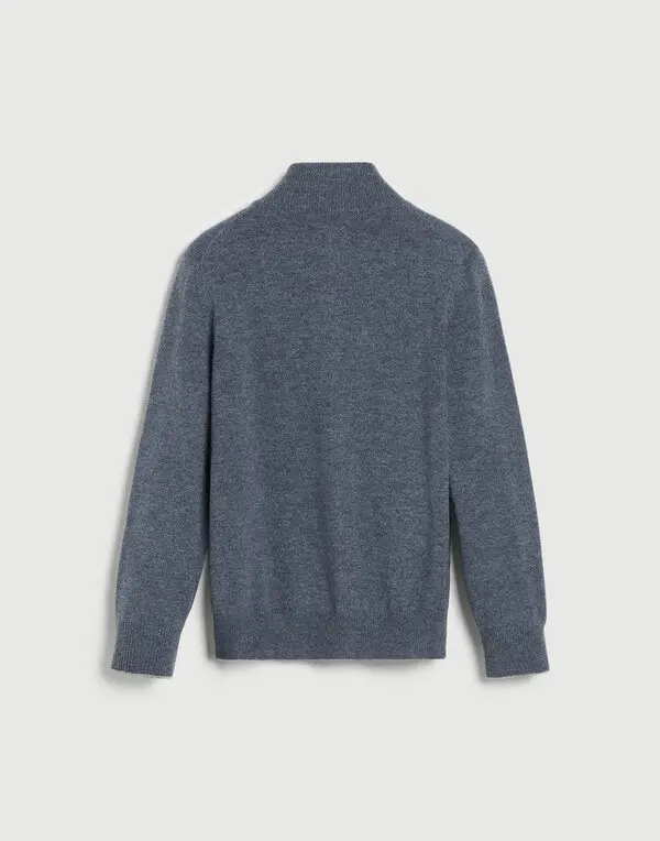 Brunello Cucinelli Cashmere Cardigan With Zipper And Logo