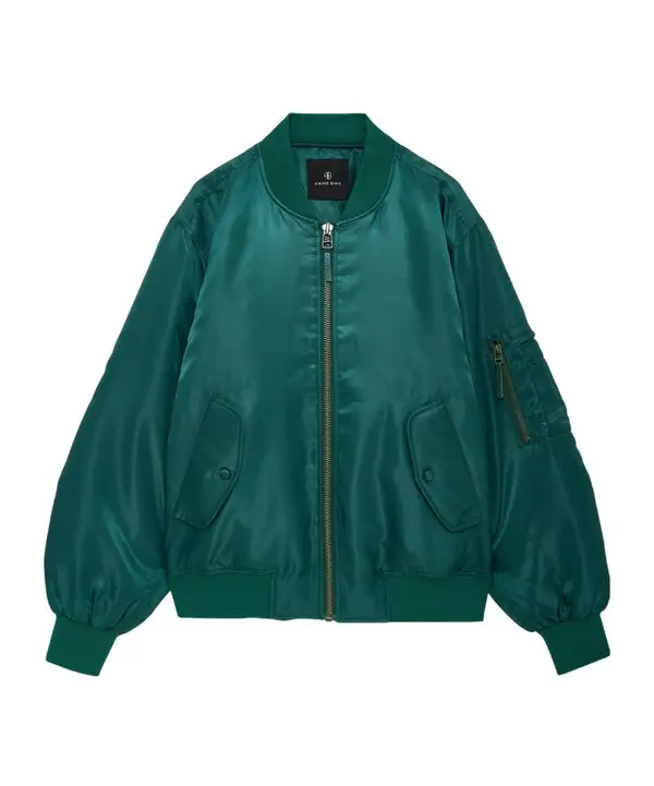 ANINE BING Leon Bomber Deep Emerald - Green