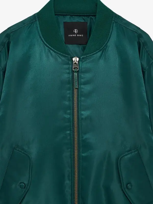 ANINE BING Leon Bomber Deep Emerald - Green