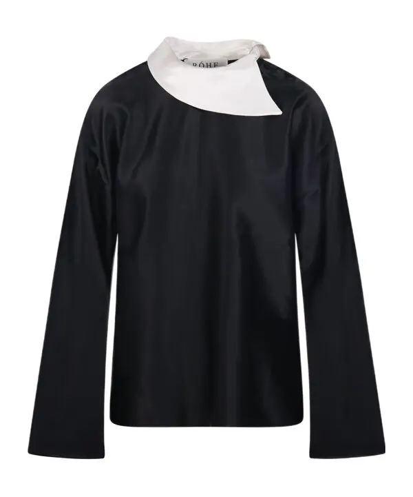 RÓHE Reimagined Collar Top - Black