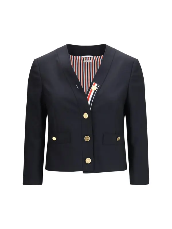 Thom Browne Hopsack Cardigan Jacket