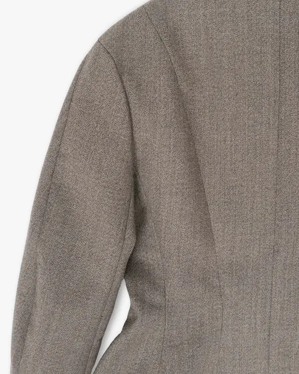 Jacquemus Peplum Fitted Short Jacket - Brown