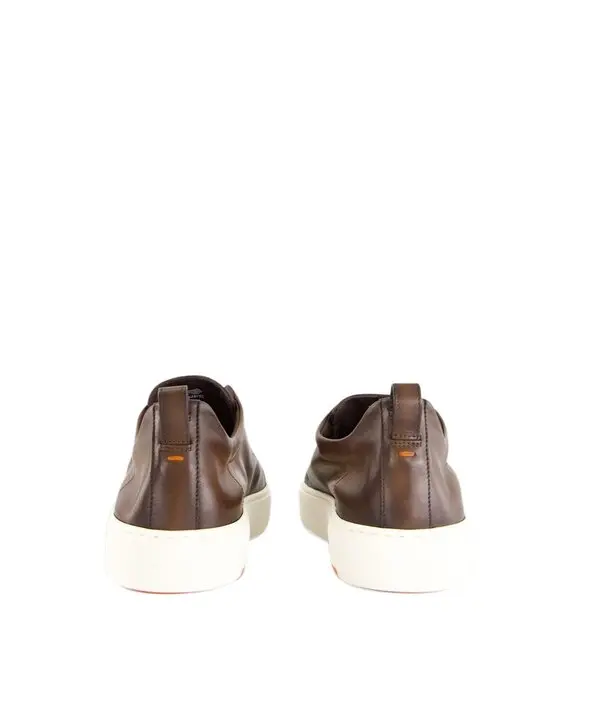 Santoni Round Toe Slip-on Sneakers