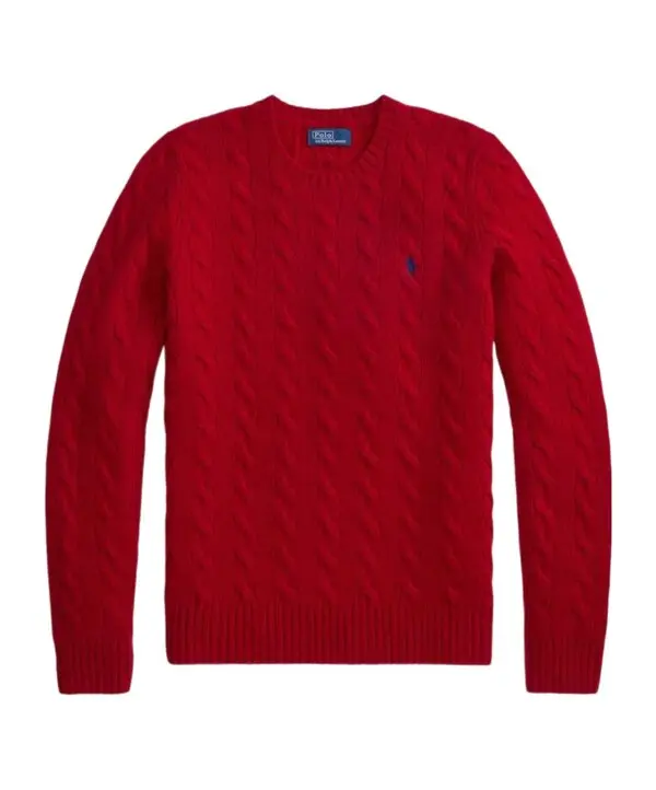 Polo Ralph Lauren Cable-knit Wool-cashmere Crewneck Sweater