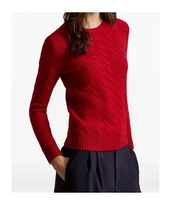 Polo Ralph Lauren Cable-knit Wool-cashmere Crewneck Sweater