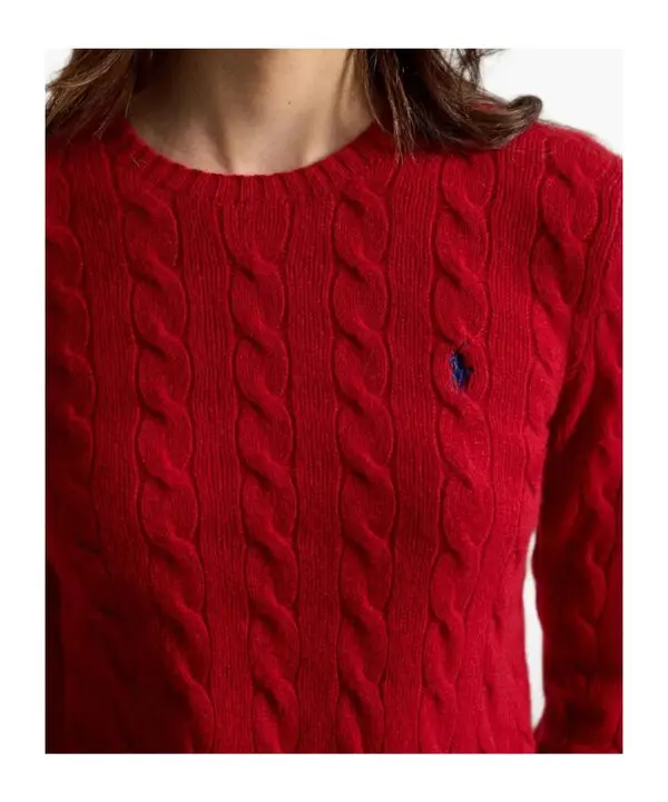 Polo Ralph Lauren Cable-knit Wool-cashmere Crewneck Sweater