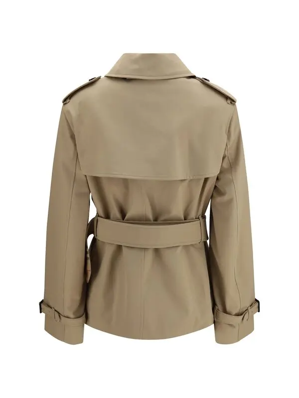 Burberry Lakefield Short Trench Coat - Cream